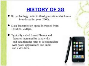 Communication technology generations in Mobiles