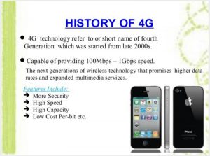 Communication technology generations in Mobiles