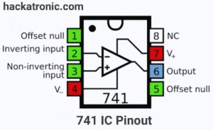 OP AMP IC 741 Pin Diagram, Working and Applications