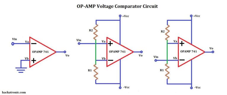 Voltage Comparator Circuit using OPAMPs » Hackatronic Voltage Comparator Circuit using OPAMPs » Hackatronic