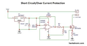 Over Current/Short Circuit Protection Using LM358 OPAMP » Hackatronic