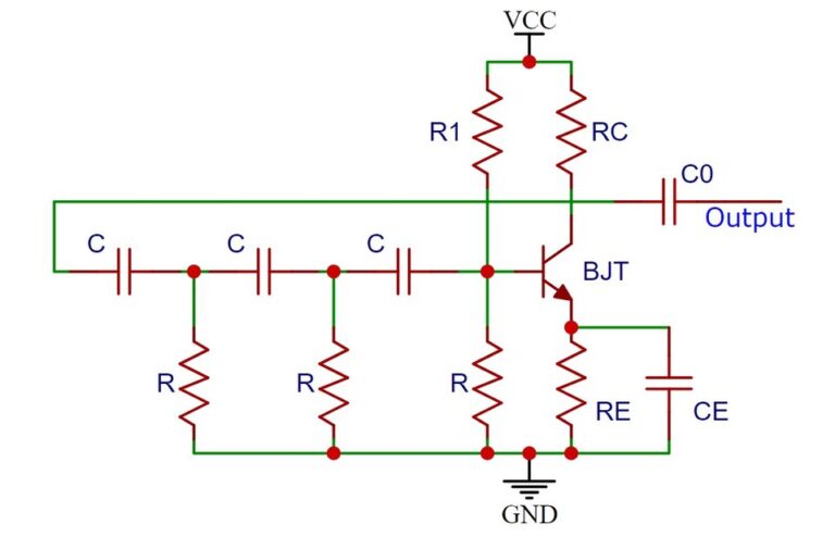 Simple Sine Wave Generator Circuit using Transistor