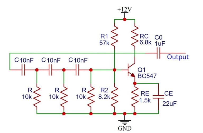 Rc Phase Shift Oscillator Circuit Working And Applications