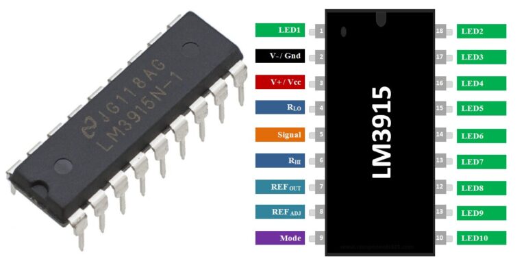 LM3915 LED Battery Voltage Level Indicator Circuit Diagram LM3915 LED Battery Voltage Level Indicator Circuit Diagram